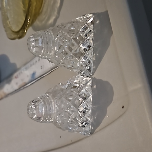 Source Unknown | Kitchen | Crystal Triangle Salt And Pepper Shakers No ...